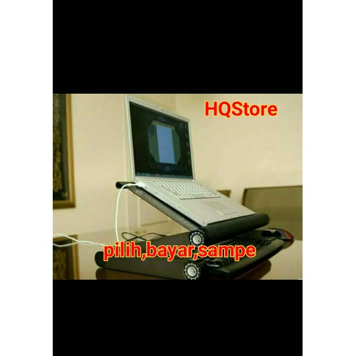 Jual Meja notebook laptop dilipat aluminium kipas fan pendingin dudukan ...