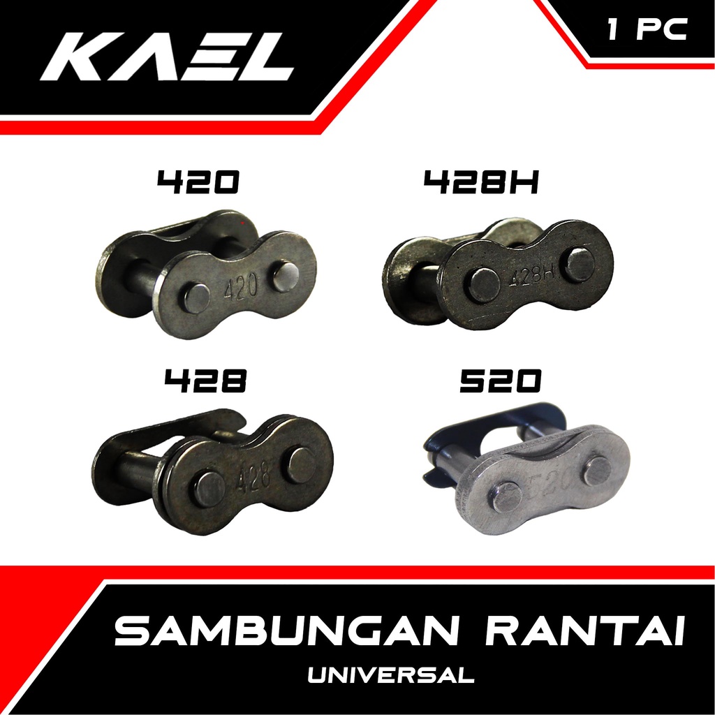 Jual Sambungan Rantai Ukuran 420-428-428H-520 Rante-Motor Universal ...