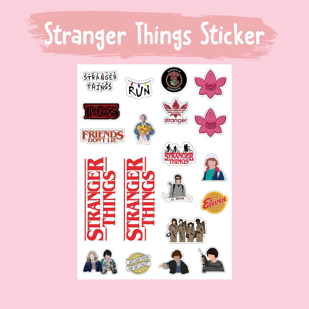 Jual STRANGER THINGS STICKER / STICKER TUMBLR NO CUTTING / STIKER ...