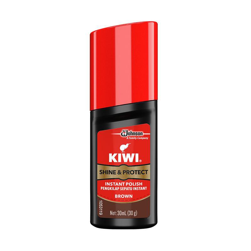 Jual Semir Sepatu Kiwi Cair - Shoe Care Liquid Polish - Brown 30ml ...