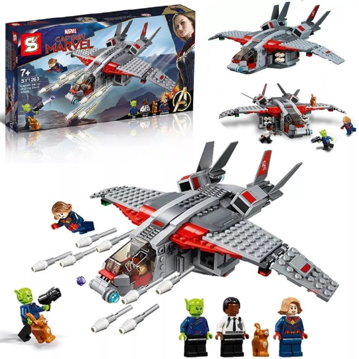 Jual Limited Lego Sy 1263 Captain Marvel And The Skrull Attack Sy1263 ...