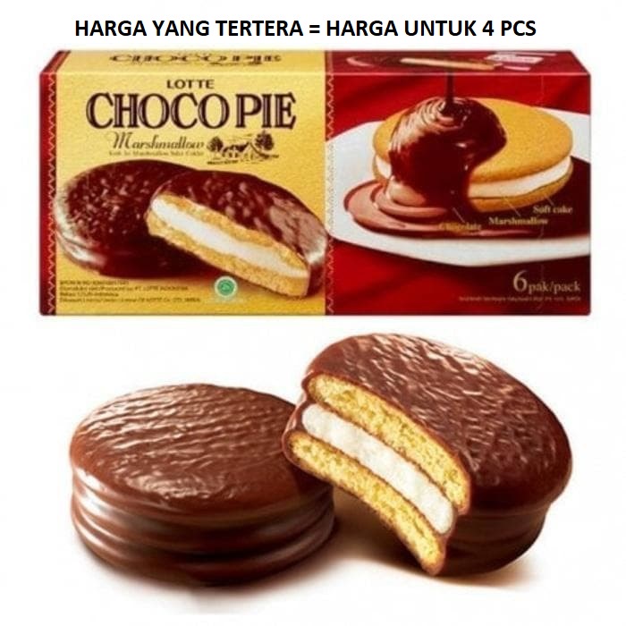 Jual SK Lotte Choco Pie Bundle Isi 4 Pcs ChocoPie Nabati 28 g | Shopee Indonesia