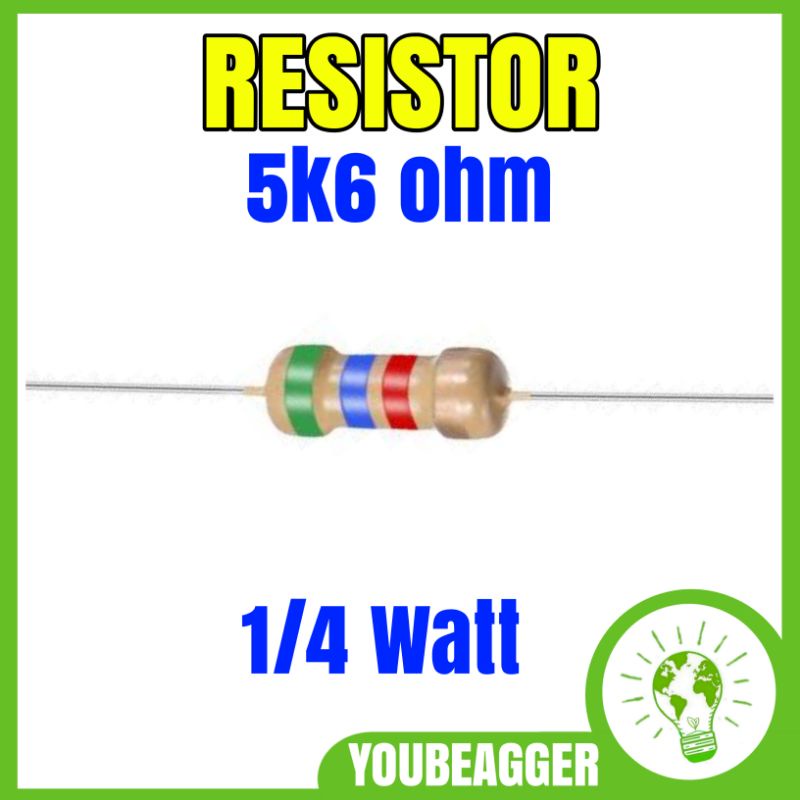 Jual Resistor 5k6 ohm 1/4 watt | Shopee Indonesia
