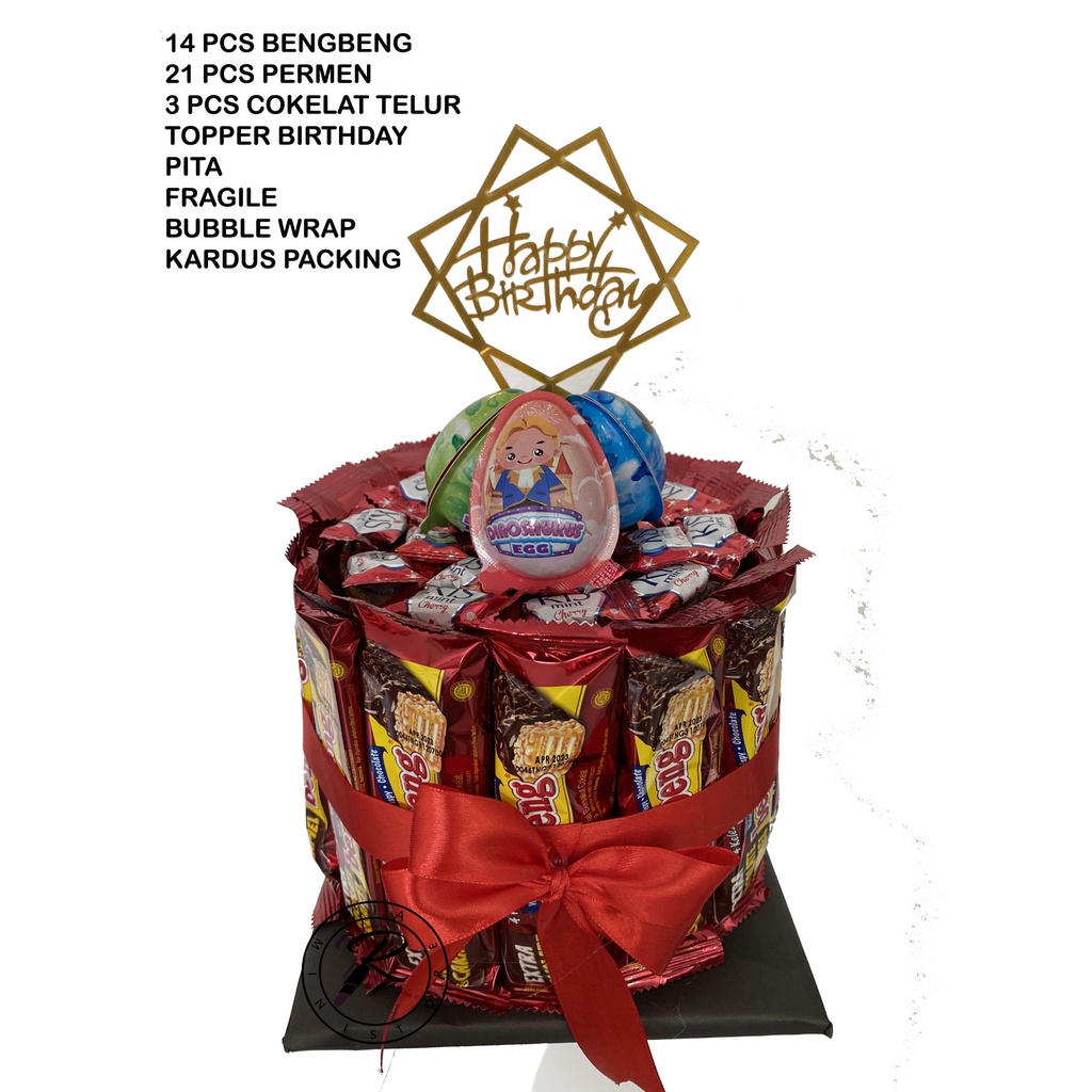 Jual Snack Tart/Snack Tower/Snack Cake Kado Ulang Tahun/Kue Ulang Tahun ...