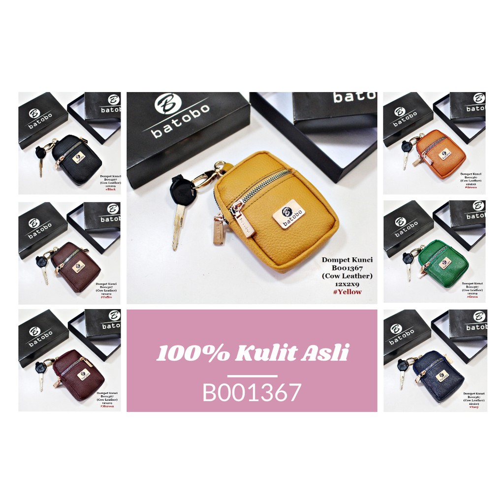 Jual Dompet Kulit Asli Batobo B001367 Gantungan Kunci Ganci Wallet ...