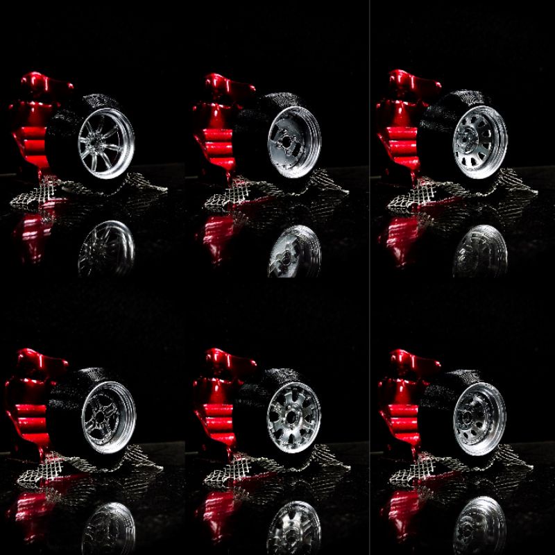 Jual (1 SET/ 4 PCS) VELG WPL D12 RING 14, VELG RC 1:10 1:12 HEX 5MM ...