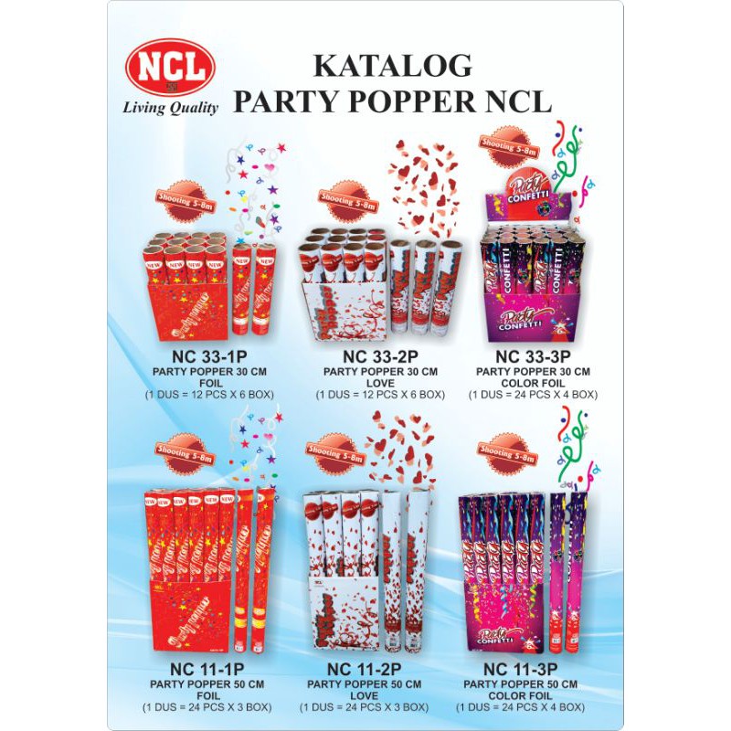 Jual Confetti/Party Popper Foil/Love Merah/Color Foil/Metalik Gold Emas ...