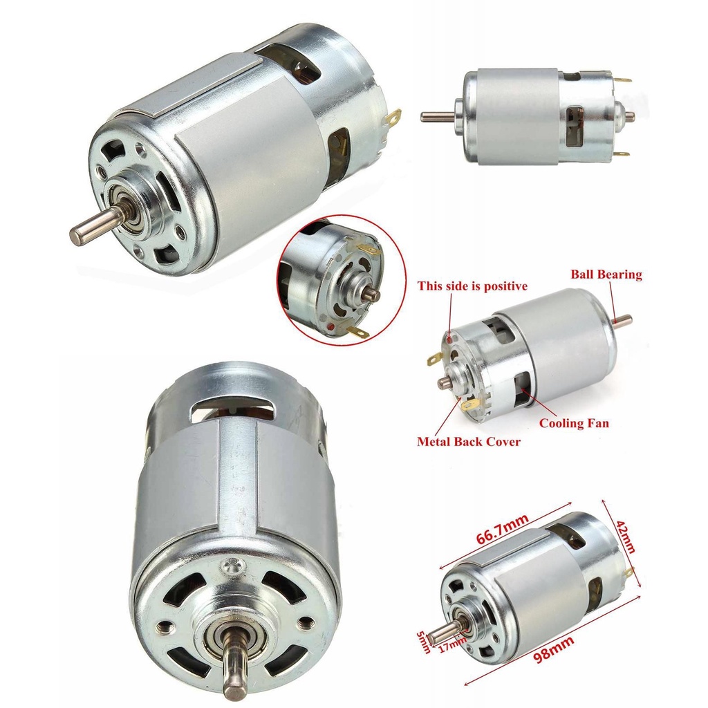 Jual [HAEBOT] Dinamo Bracket DC Motor 775 5mm Bor DIY RPM Tinggi Kuat ...