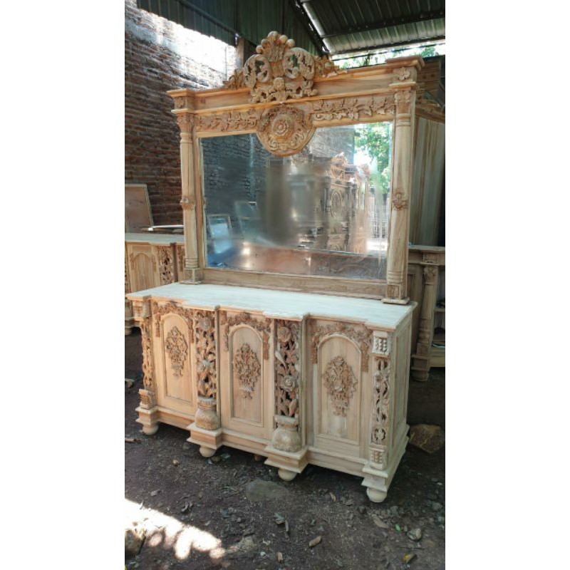 Jual meja rias ukir shima/meja ukir jepara. | Shopee Indonesia