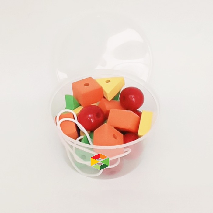 Jual Meronce Geometri Kayu Mainan Edukasi Anak PAUD TK | Shopee Indonesia