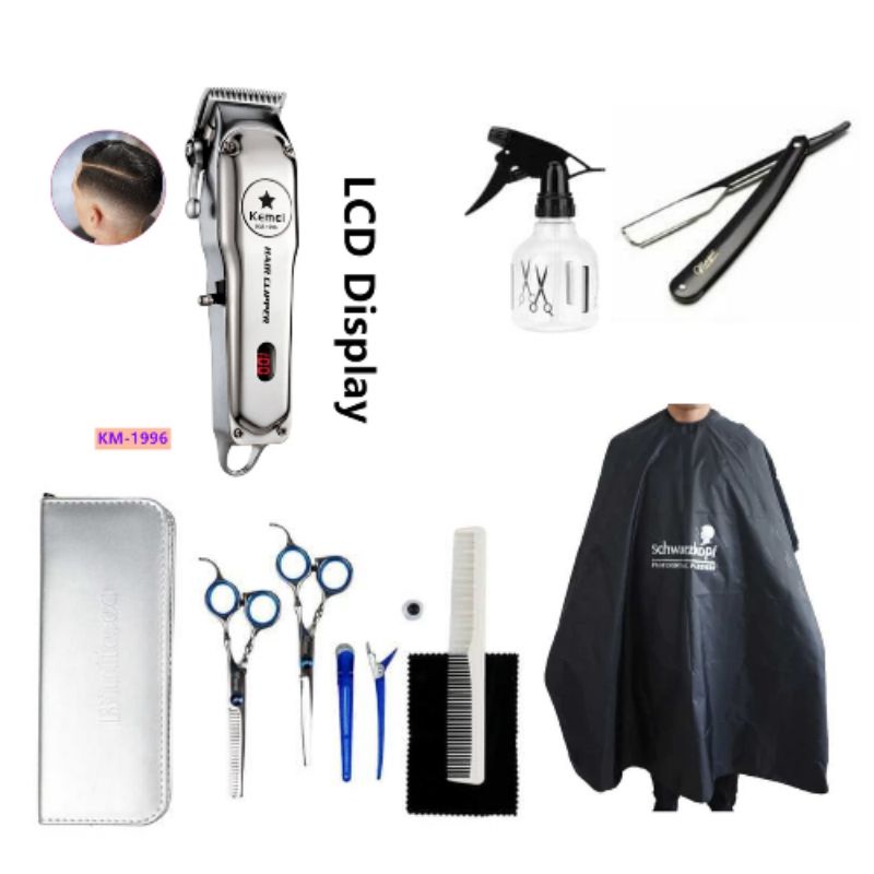 Jual Set Paket Pangkas Gunting Potong Rambut Barbershop Alat Cukur ...