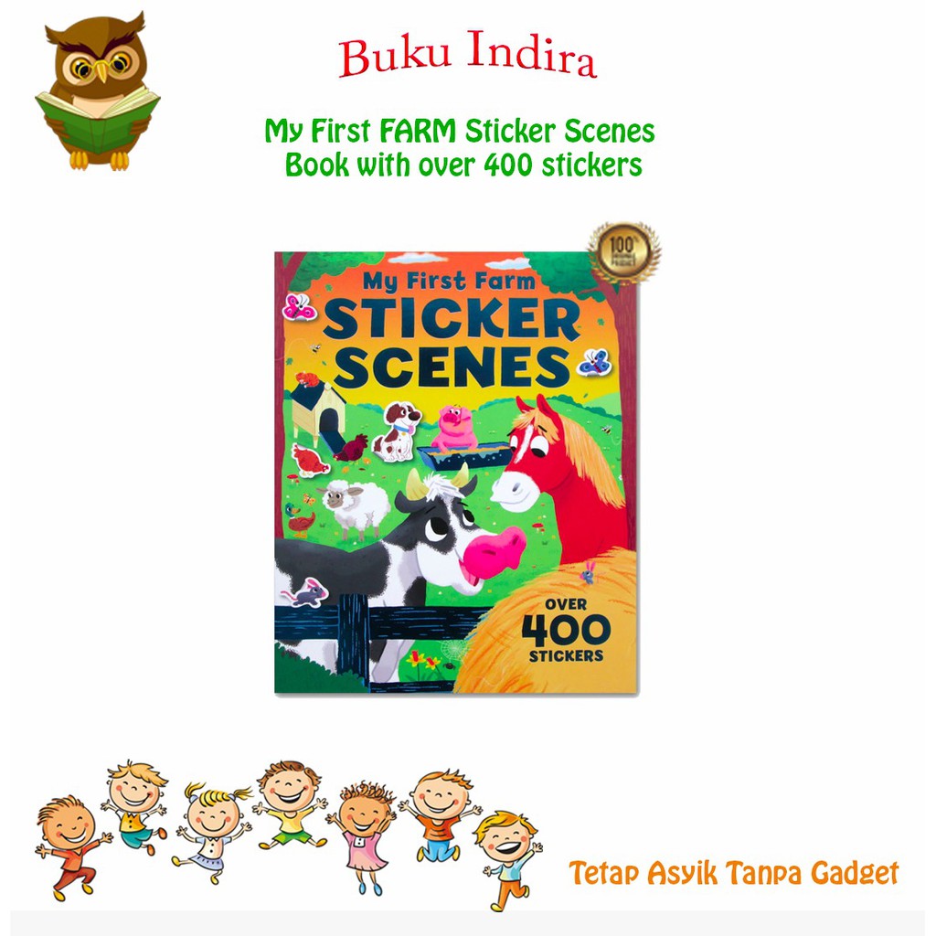 Jual Buku Import Anak My First FARM Sticker Scenes Book with over 400 ...