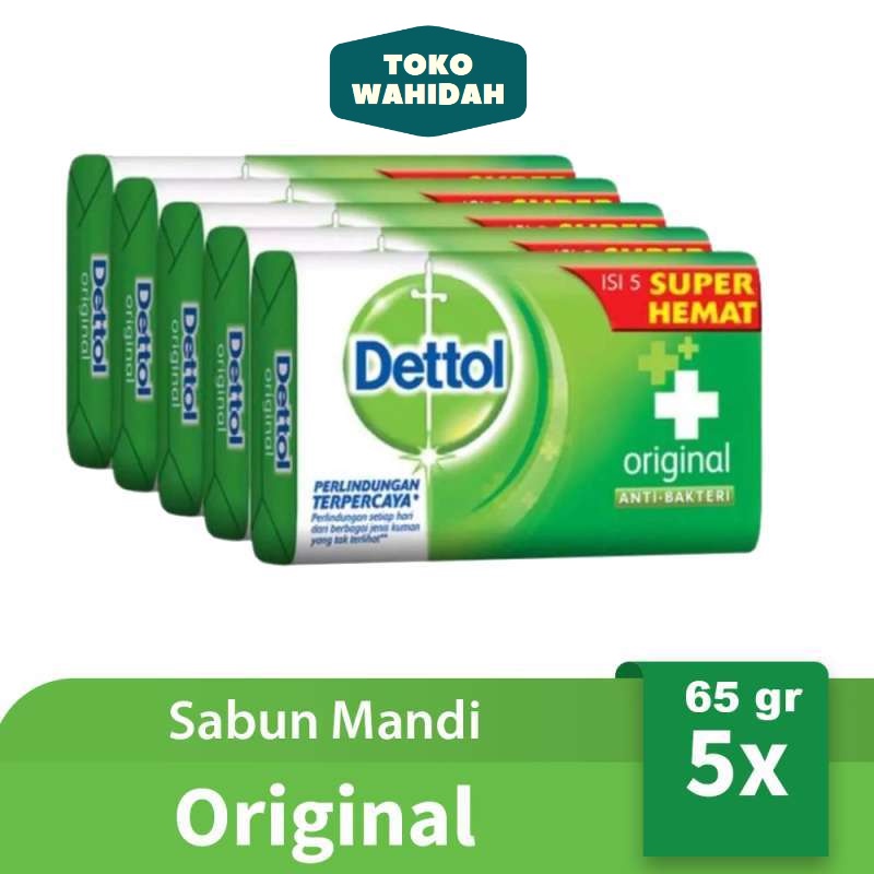 Jual Dettol Original Sabun Batang 65g [paket isi 5pcs] Toko Wahidah ...