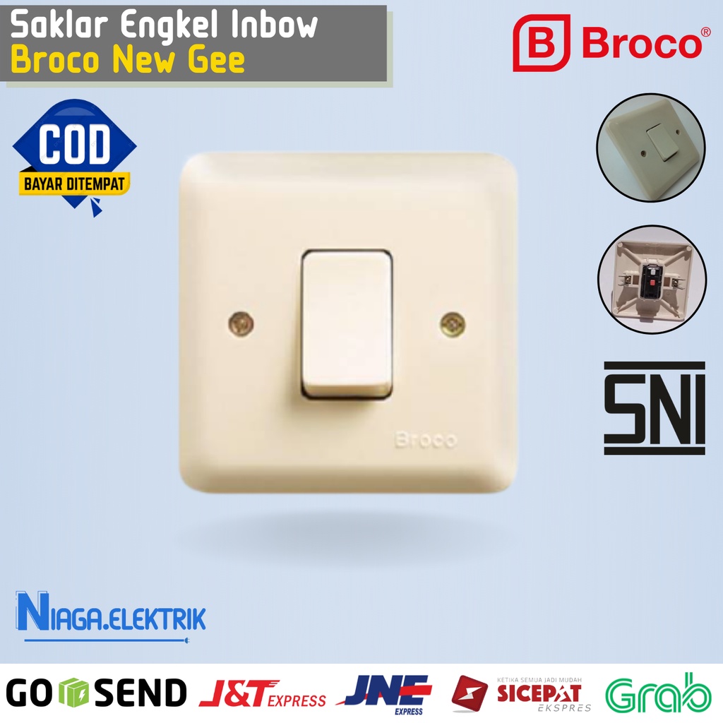 Jual Saklar tembok rumah tempel IB tanam di dalam inbow type New gee ...
