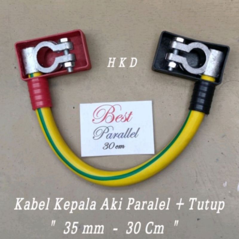 Jual KABEL KEPALA AKI PARALEL + TUTUP ACCU MOBIL 35MM(30CM)PARALEL(HITAM & KUNING) | Shopee ...