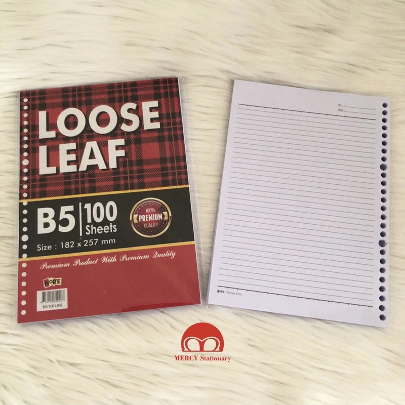 Jual Loose Leaf GARIS B5 50 dan 100 Lembar B5 | Shopee Indonesia