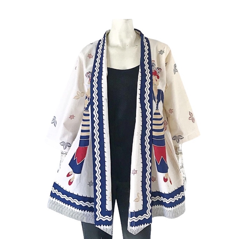 Jual [Pilih motif] VEST BATIK - OUTER BATIK KIMONIK - Outer Scarf ...