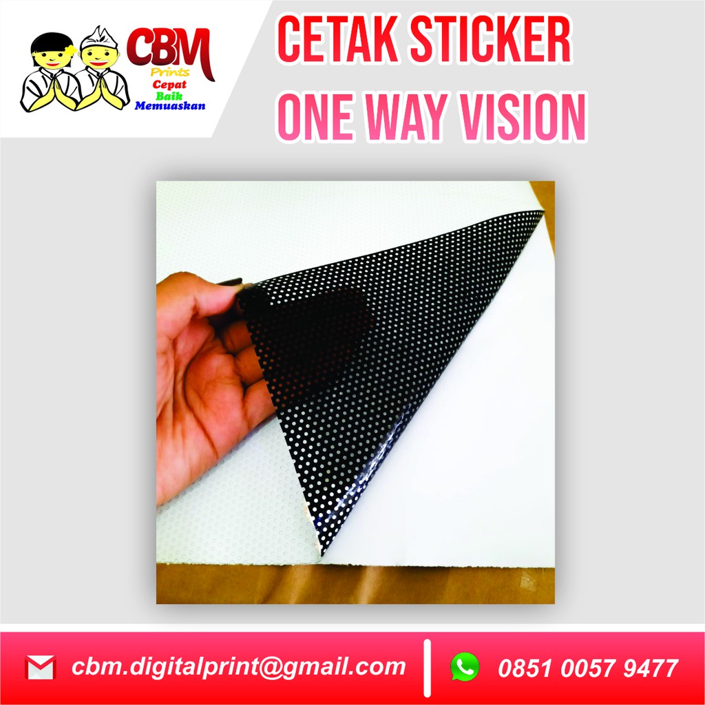 Jual Cetak Print Stiker Sticker One Way Vision | Shopee Indonesia