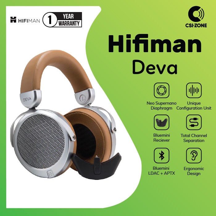 Jual Hifiman Deva Open Back Hi-Fi Stereo Headphone with Bluemini ...