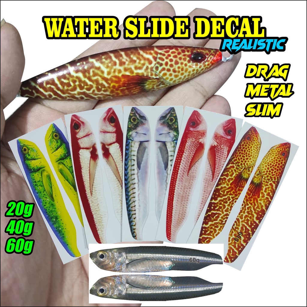 Jual Water Slide Decal Drag Metal Slim (Bukan Metal Jig) 20gr - 40gr ...