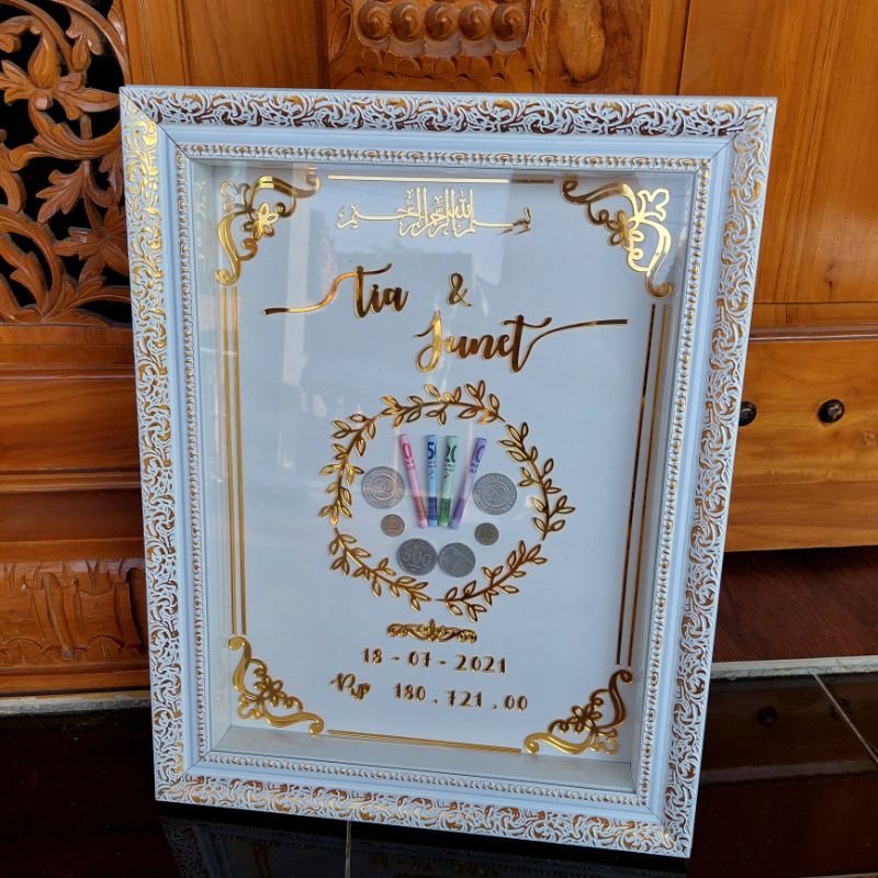 Jual Mahar Full Akrilik sudut daun melingkar 30x40cm | Shopee Indonesia