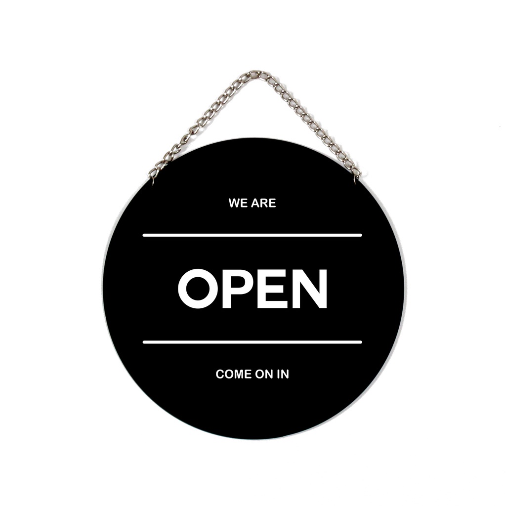 Jual signage open closed - open close akrilik - papan open closed Bulat ...