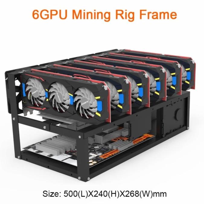 Jual Rak Mining Rig Vga/Open Air Mining Frame Case/Mining Rig 6 / 8 Gpu ...