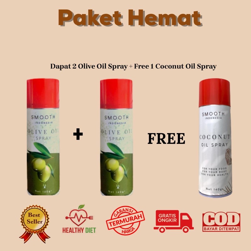 Jual Smooth Cooking Spray Minyak Kelapa Sehat Coconut Oil 140gr (Oil ...