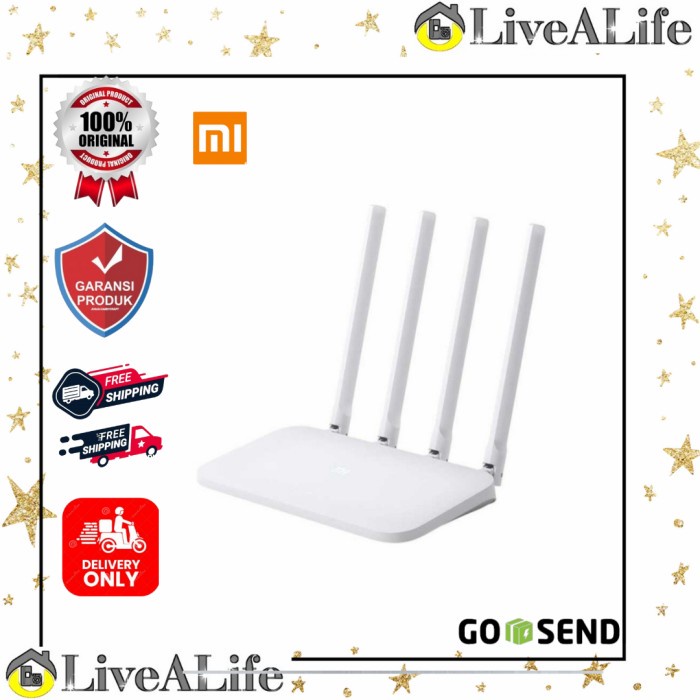Jual Mi Router 4C 300Mbps 4 Antenna - R4CM | Shopee Indonesia