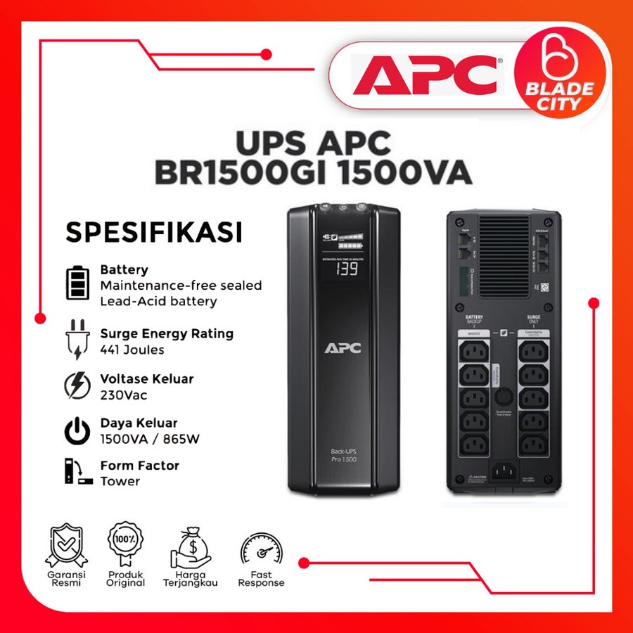 Jual UPS APC BR1500GI I 230VA Garansi Resmi 2 Tahun | Shopee Indonesia