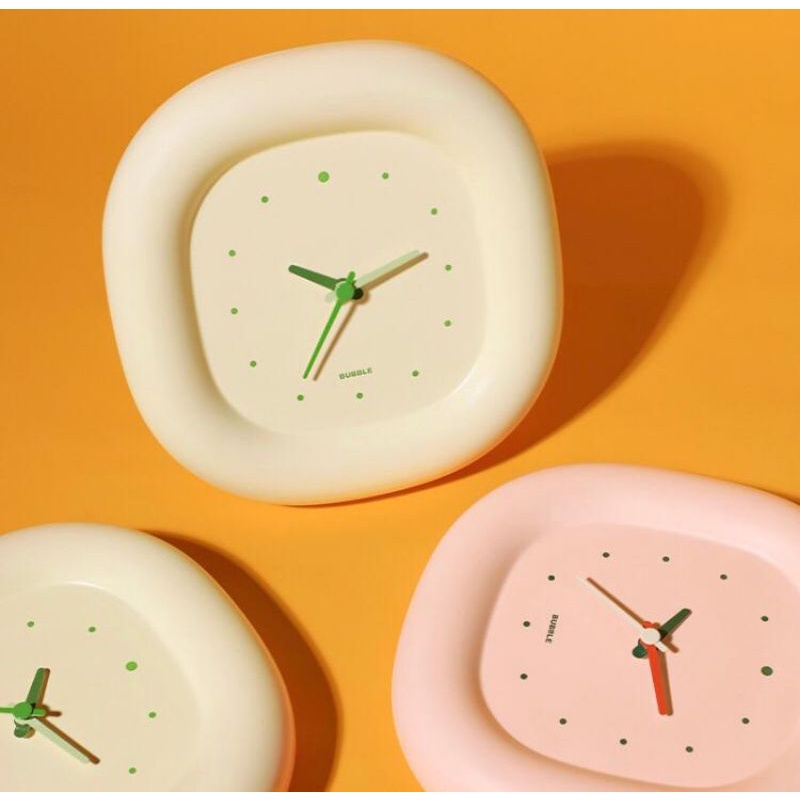 Jual BUBBLE Clock (Cream Yellow) / Jam Meja Aesthetic / Jam Dinding ...