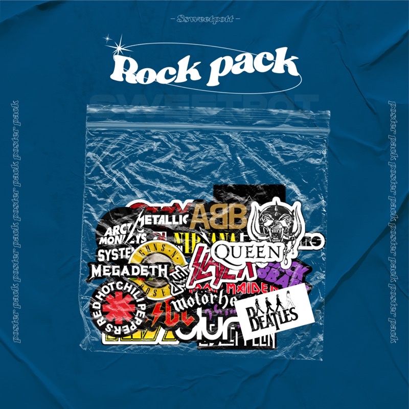 Jual (BISA COD) STICKER PACK [ROCK BAND EDITION] / STICKER AESTHETIC ...