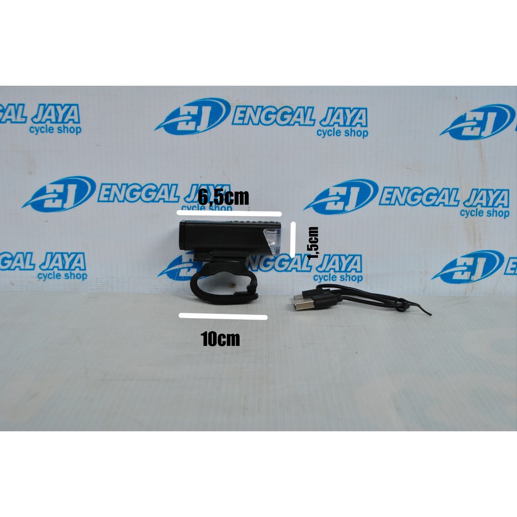 Jual Lampu Sepeda LED USB 300 Lumens Charger Putih Terang Tahan Air ...