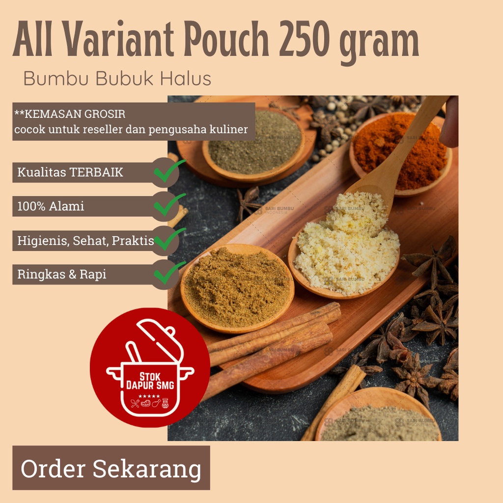 Jual Pasar Bumbu Dapur Rempah Bubuk Halus Lengkap All Varian Kemasan ...