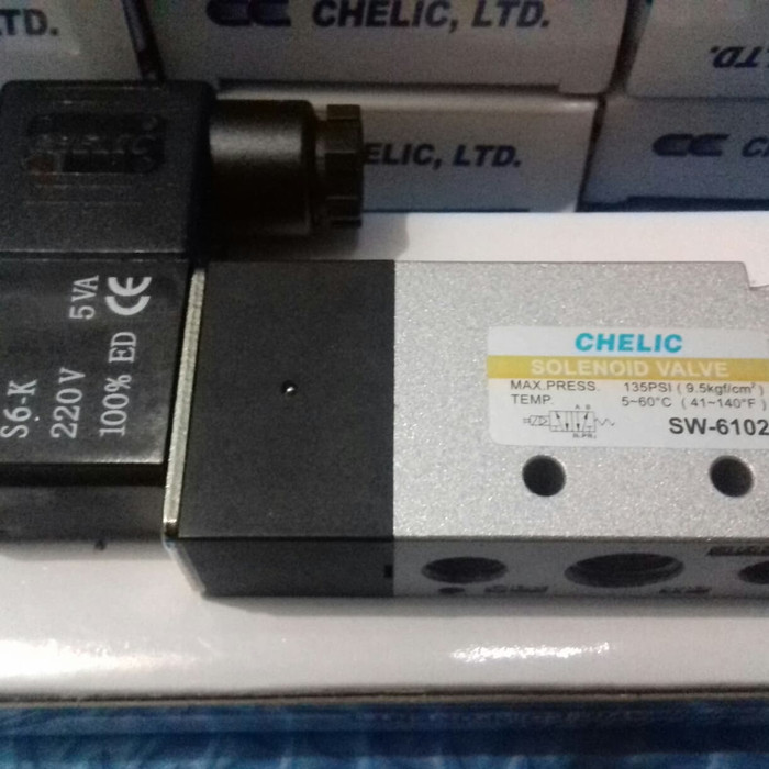 Jual SOLENOID VALVE CHELIC SV 6101-08 (5/2) #ORI | Shopee Indonesia