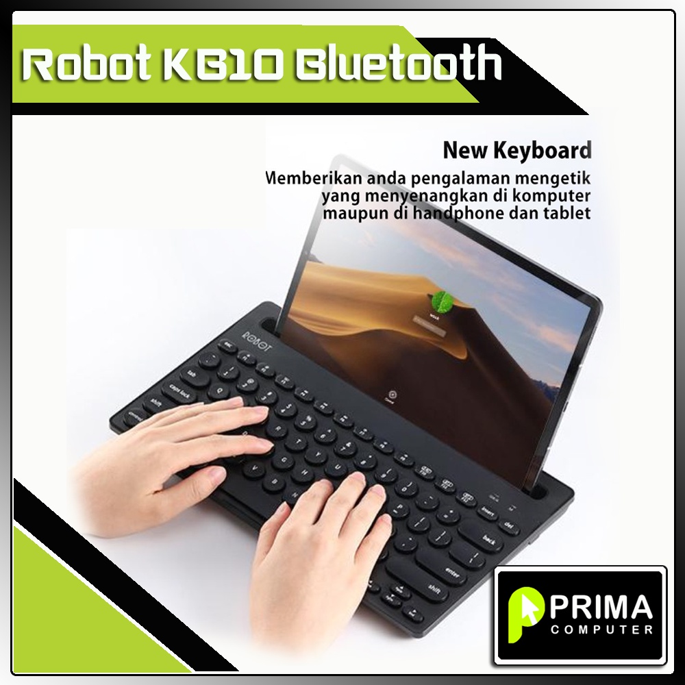 Jual Keyboard Robot KB10 Multi-Device Bluetooth | Shopee Indonesia
