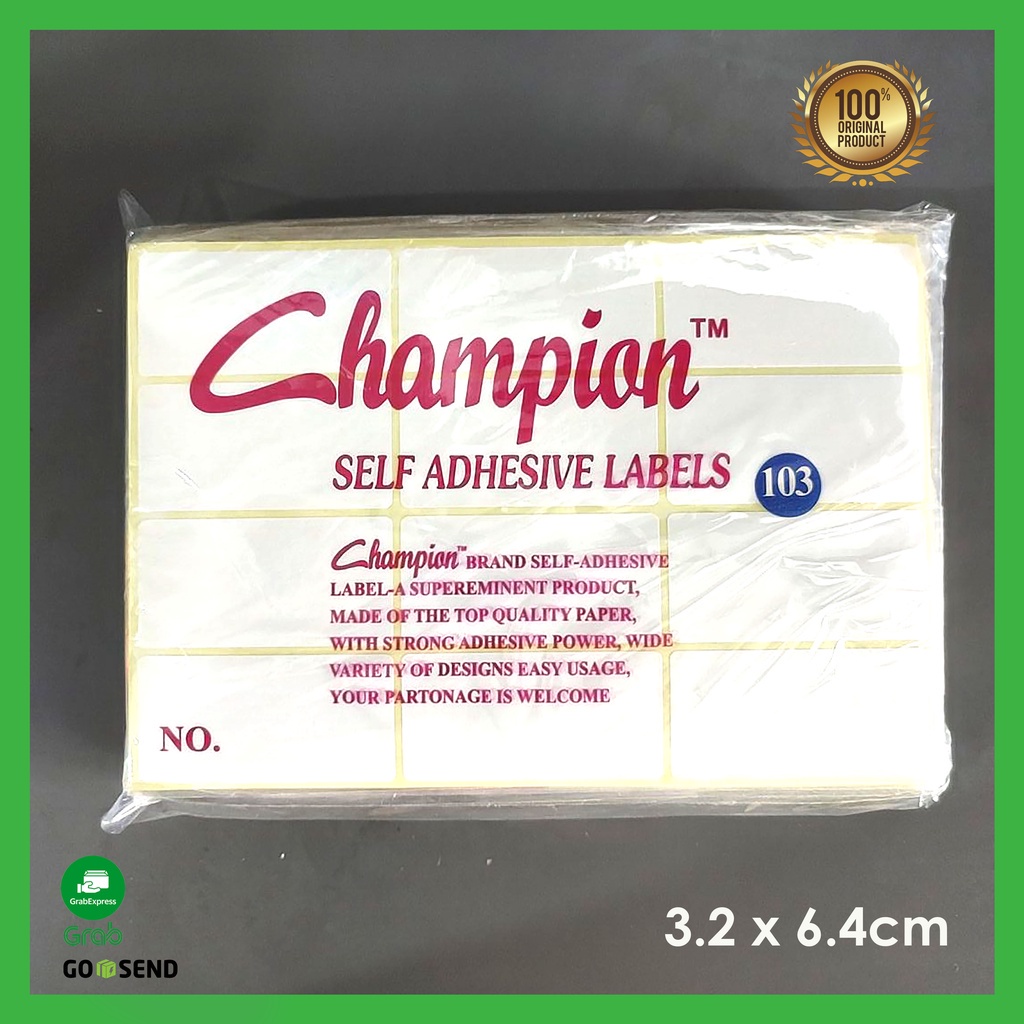 Jual Isi 7 Dan 10 Lembar Label Undangan Champion No 103 Shopee Indonesia
