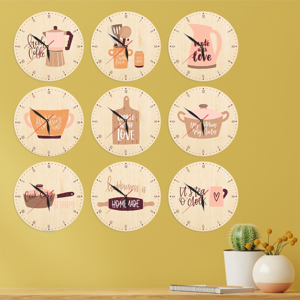 Jual JAM DINDING KAYU KITCHEN MINIMALIS DEKORASI RUMAH CLASSIC VINTAGE ...