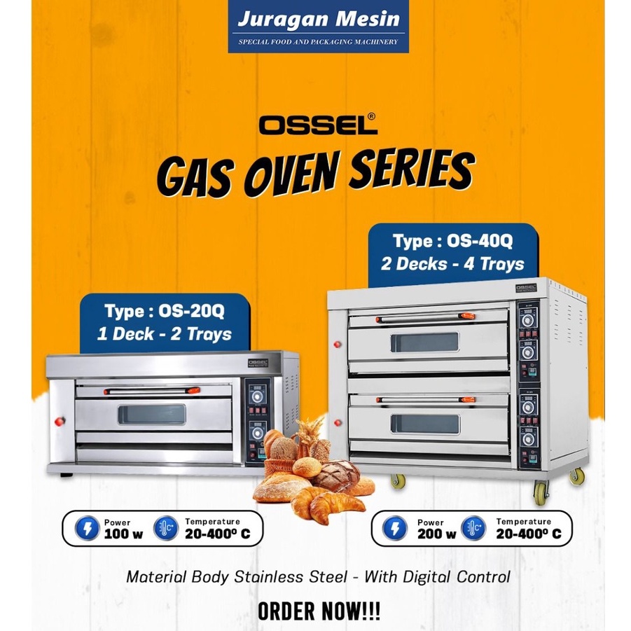Jual BERGARANSI !! NEW ARRIVAL !! OSSEL Gas Deck Oven Roti 2 Deck 4 ...
