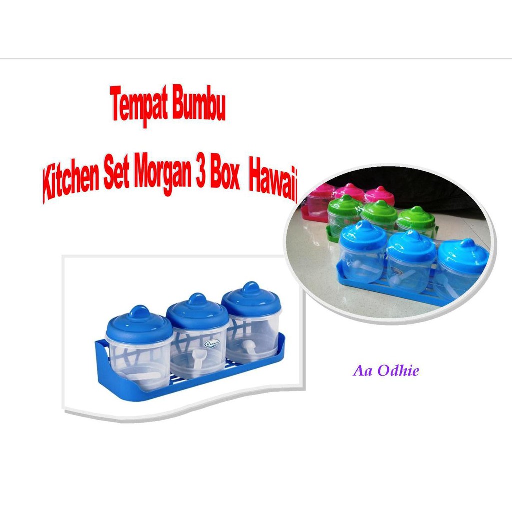 Jual Tempat Bumbu Kitchen Set Morgan 3 Box - Hawaii | Shopee Indonesia