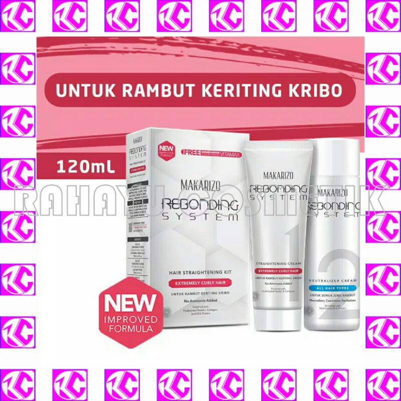 Jual Makarizo Rebonding System Extremely Curly Hair Tube Set 120 gr x 2 ...