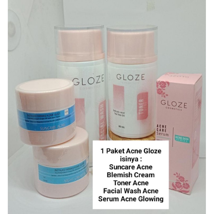 Jual Gloze Paket Acne (Serum Acne Glowing) | Shopee Indonesia