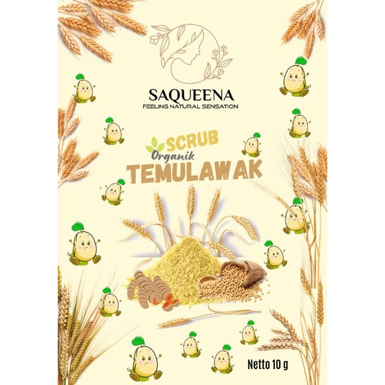 Jual SAQUEENA SCRUB ORGANIK TEMULAWAK 15g | Shopee Indonesia