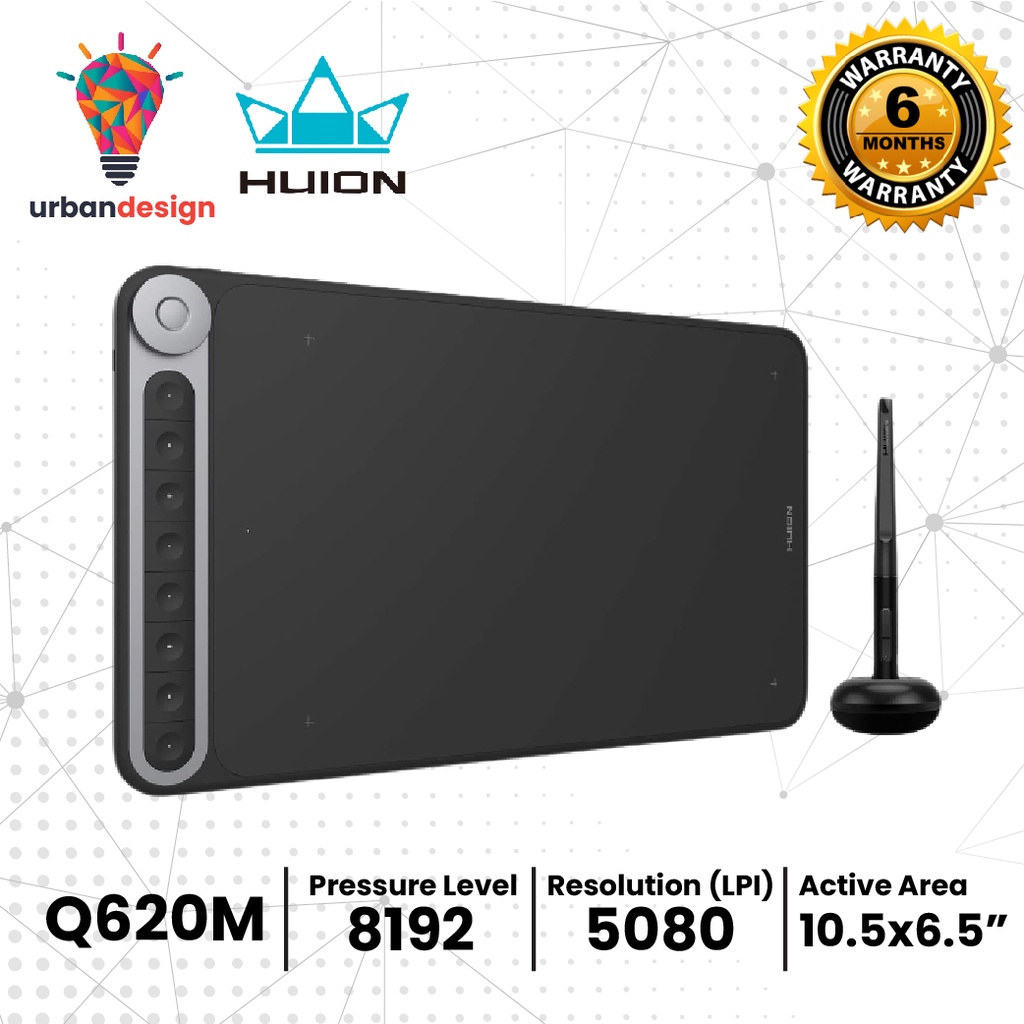 Jual HUION Q620M Wireless Graphic Drawing Tablet Alt. HS610 Q11K HS611 ...