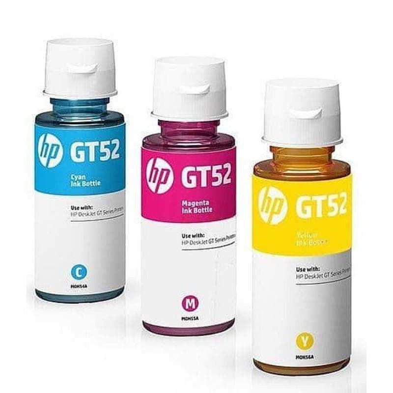 Jual Tinta printer HP GT52 colour Original Ink bottle NO PACK | Shopee ...