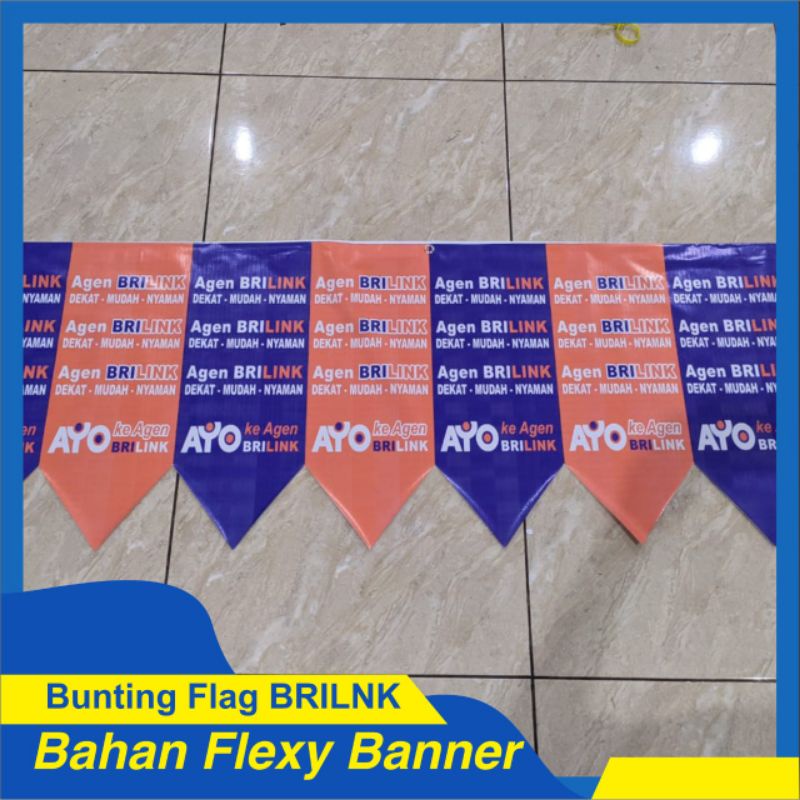 Jual ACCECORIS BUNTING FLAG KAIN AGEN BANK BRI LINK / MANDIRI / BNI 46 ...