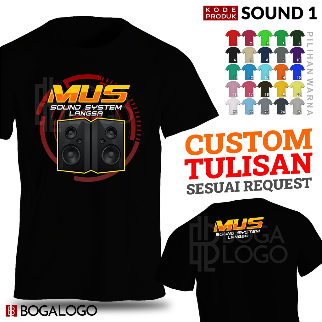Jual Kaos custom Sound system audio soundman operator crew tulisan ...