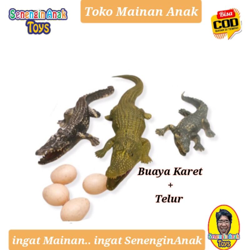 Jual Mainan Buaya Karet Murah ada Telur dan bisa Bunyi - SenenginAnak ...