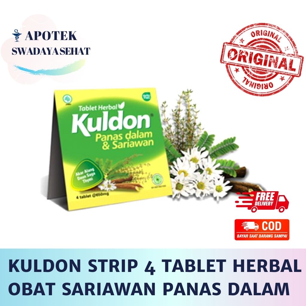 Jual KULDON Strip 4 Tablet Herbal - Obat Meredakan Sariawan Panas Dalam ...