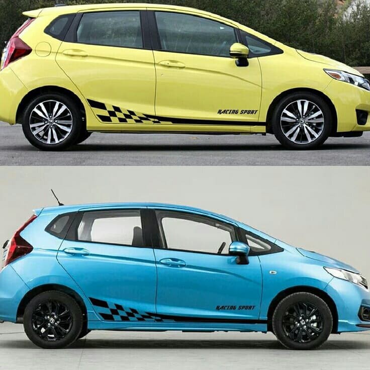 Jual stiker mobil striping flag racing cutting sticker mobil jazz ...